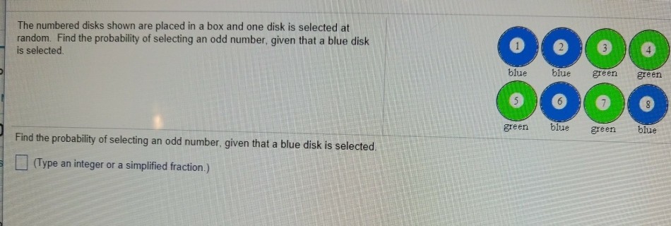 Solved The numbered disks shown are placed in a box and one | Chegg.com