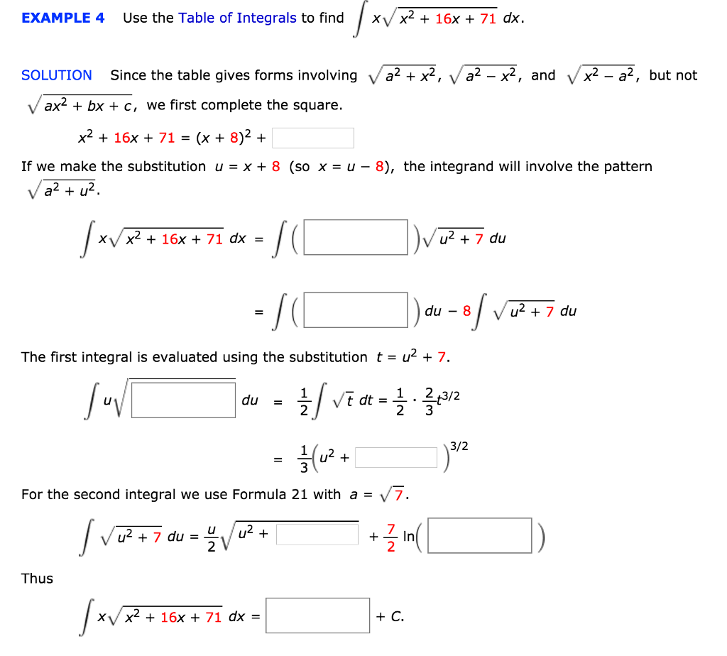 Solved Use the Table of Integrals to find integral x | Chegg.com