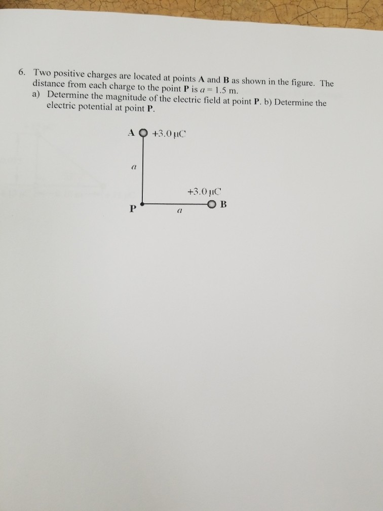 Solved Two positive charges are located at points A and B as | Chegg.com