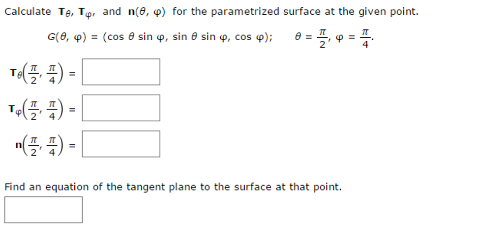Calculate T_theta, T_phi, and n(theta, phi) for the | Chegg.com