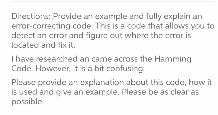 Solved Directions: Provide an example and fully explain an | Chegg.com