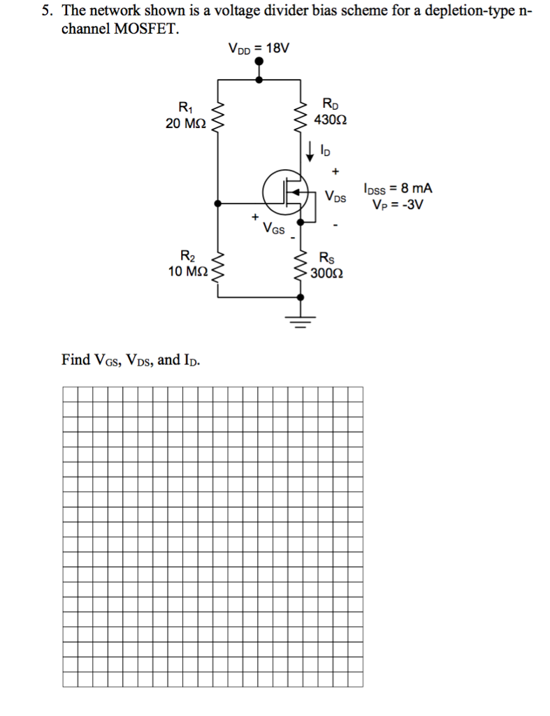 Solved The network shown is a voltage divider bias scheme | Chegg.com