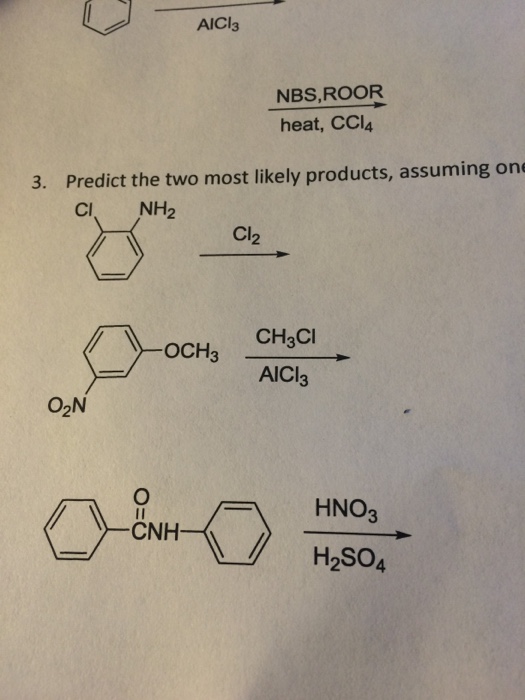 Solved NBS,ROOR/heat, CCl_4 Predict the two most likely | Chegg.com