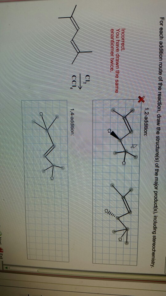 Solved For each addition route of the reaction, draw the | Chegg.com