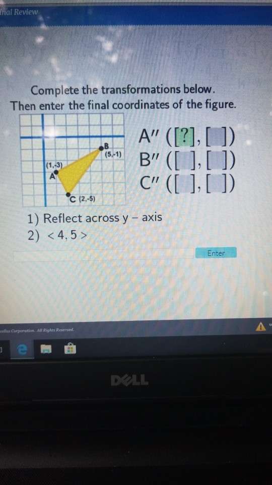 Solved inal Review Complete the transformations below. Then | Chegg.com