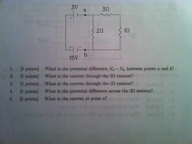 Solved What is the potential difference, Va - Vb, between | Chegg.com