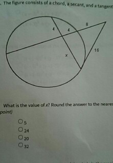 Solved the figure consists of a chord A secant and a tangent | Chegg.com