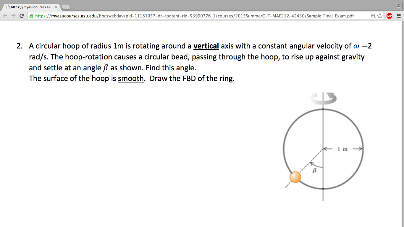 Solved http x C e https:// myasucourses.asu.edu | Chegg.com