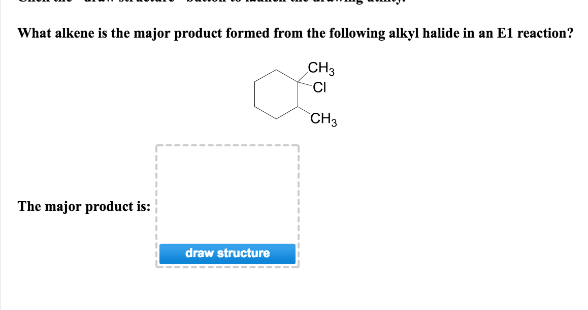 Solved What alkene is the major product formed from the | Chegg.com