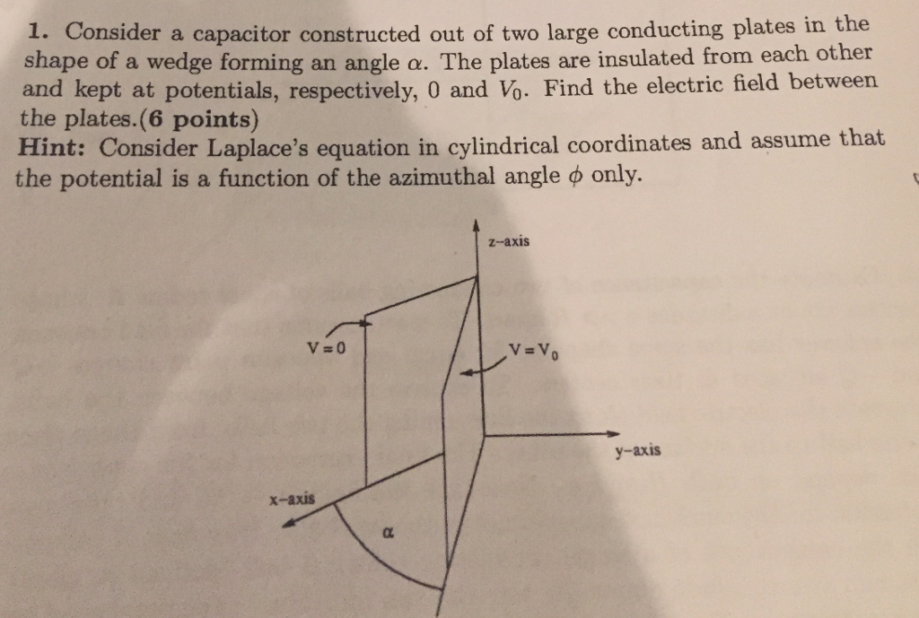 Solved 1 Consider A Capacitor Constructed Out Of Two Large Chegg