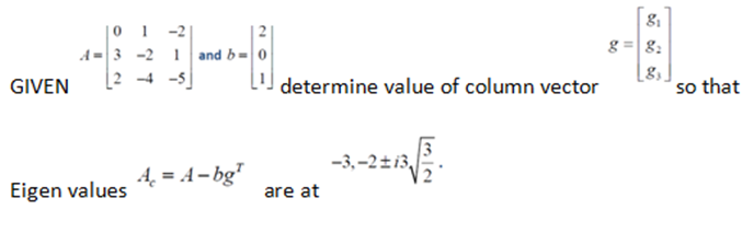 Solved GIVEN determine value of column vector so that | Chegg.com