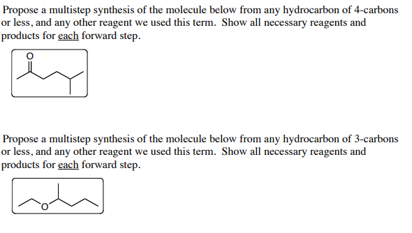 Solved Propose a multistep synthesis of the molecule below | Chegg.com