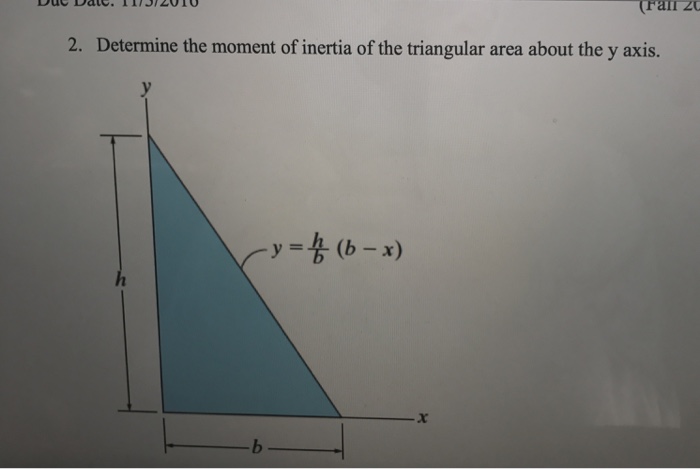 Solved Determine the moment of inertia of the triangular | Chegg.com