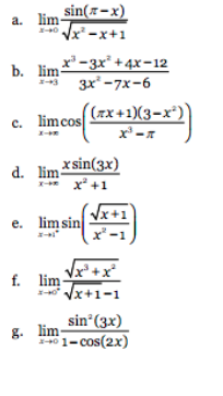 Solved Evaluate each of the limits listed below. Justify | Chegg.com