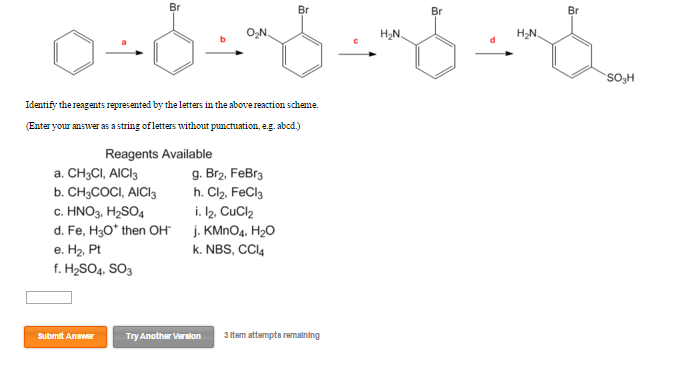 Solved Identify the reagents represented by the letters in | Chegg.com