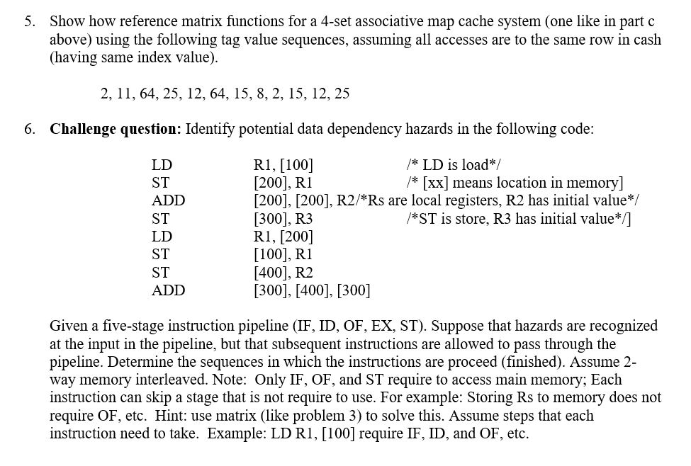 Show how reference matrix functions for a 4-set | Chegg.com