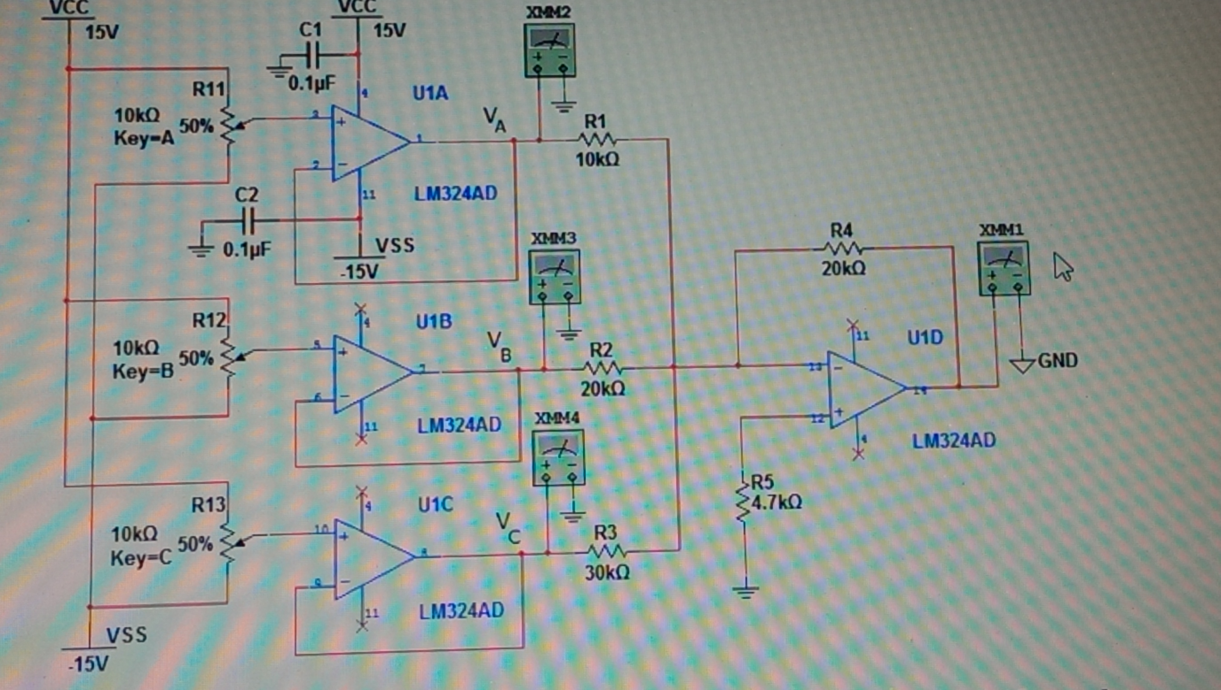 Solved Calculate all voltages Va,Vb, Vc, Voltage gain, | Chegg.com