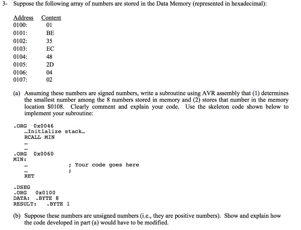3 Suppose The Following Array Of Numbers Are Stored 5095