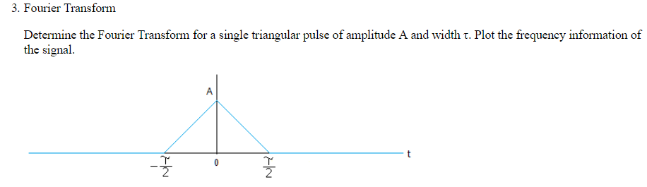Solved 3. Fourier Transform Determine the Fourier Transform | Chegg.com