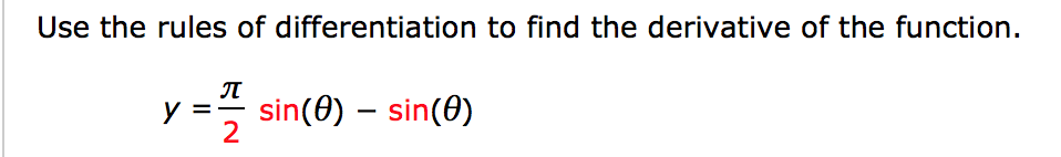 Solved Use the rules of differentiation to find the | Chegg.com
