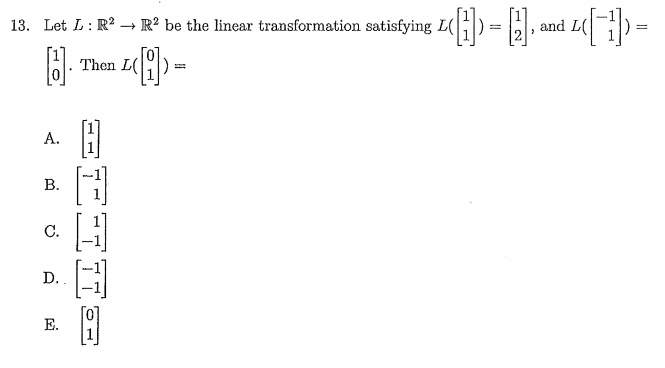 Solved Let L : R^2 rightarrow R^2 be the linear | Chegg.com