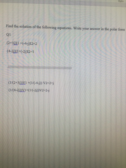 Solved Find the solution of the following equations. Write | Chegg.com
