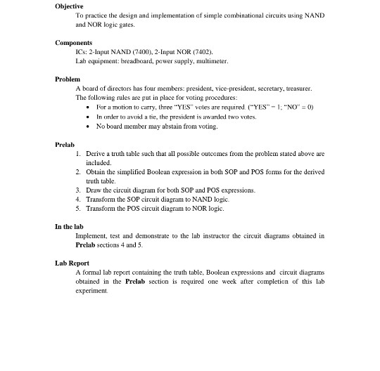 Solved Objective To practice the design and implementation | Chegg.com