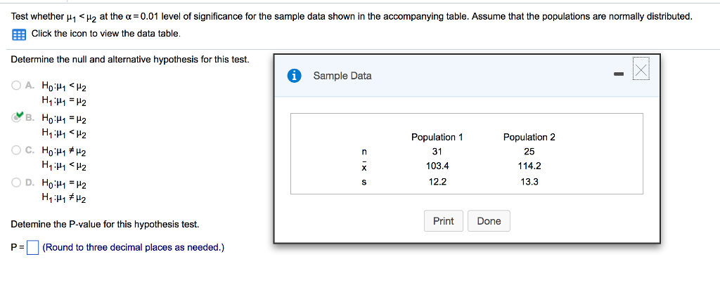 Solved Test whether mu_1