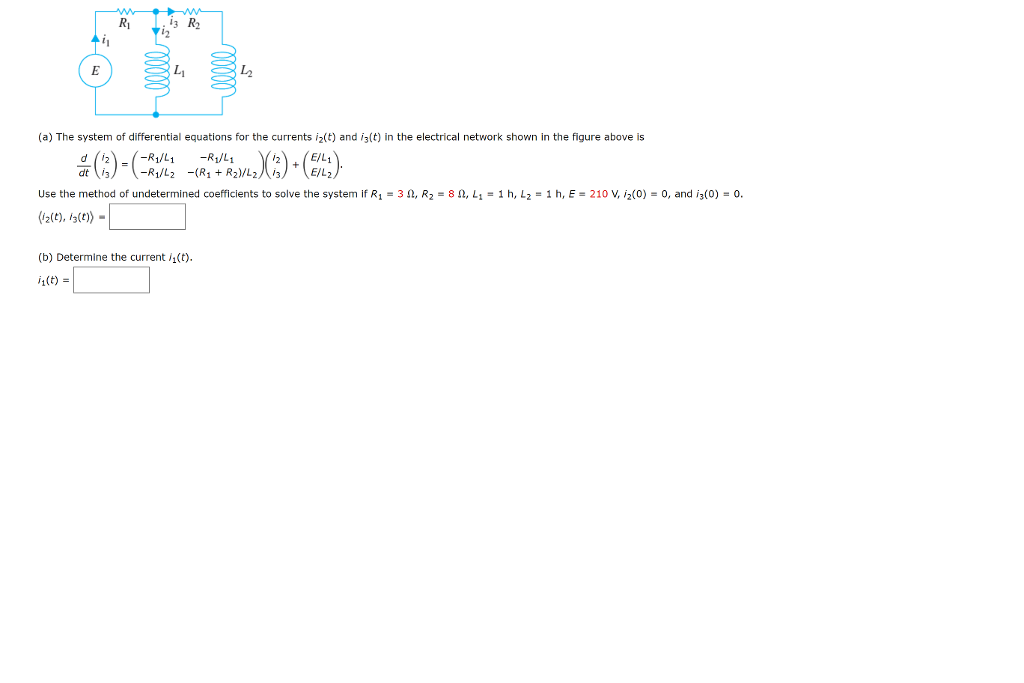 Solved I3 R2 L1 し2 A The System Of Differential Equations