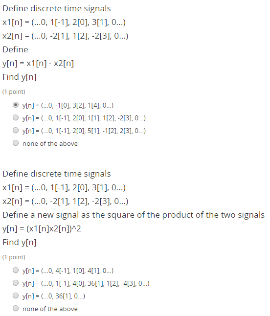 Solved Define discrete time signals x1 [n] (.0, 11-1], 210], | Chegg.com