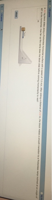 Solved A 3.0 kg block slides along a frictionless horizontal | Chegg.com