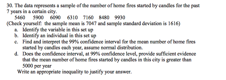 Solved 30. The data represents a sample of the number of | Chegg.com