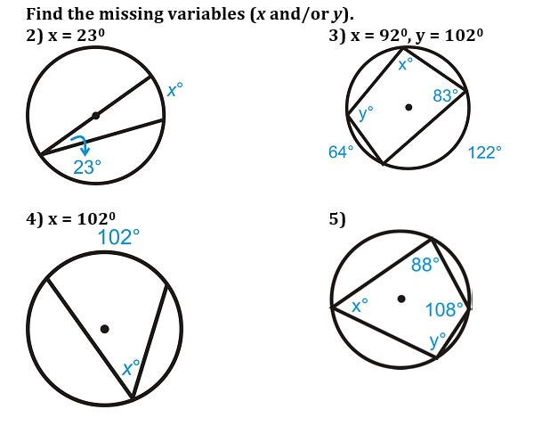 Solved Find the missing variables (x and/or). 2) x = 230 83 | Chegg.com