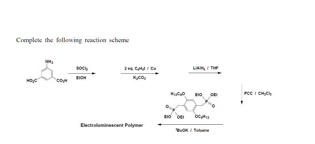 Solved Complete the following reaction scheme NH2 Socl2 2 | Chegg.com