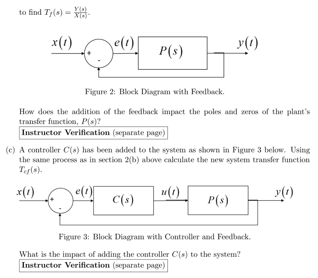 Solved 2 Understanding Block Diagrams 2.1 Feedback & | Chegg.com