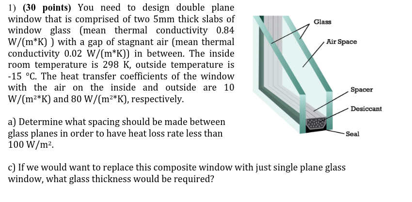 Solved You need to design double plane window that is | Chegg.com