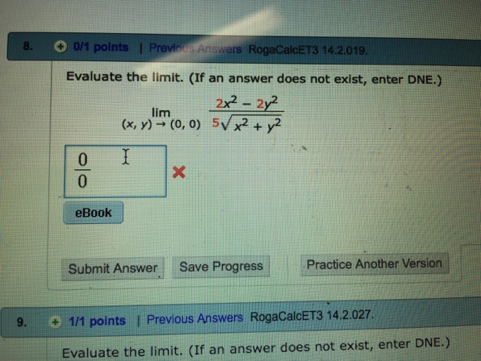 Solved Evaluate the limit. (If an answer does not exist, | Chegg.com