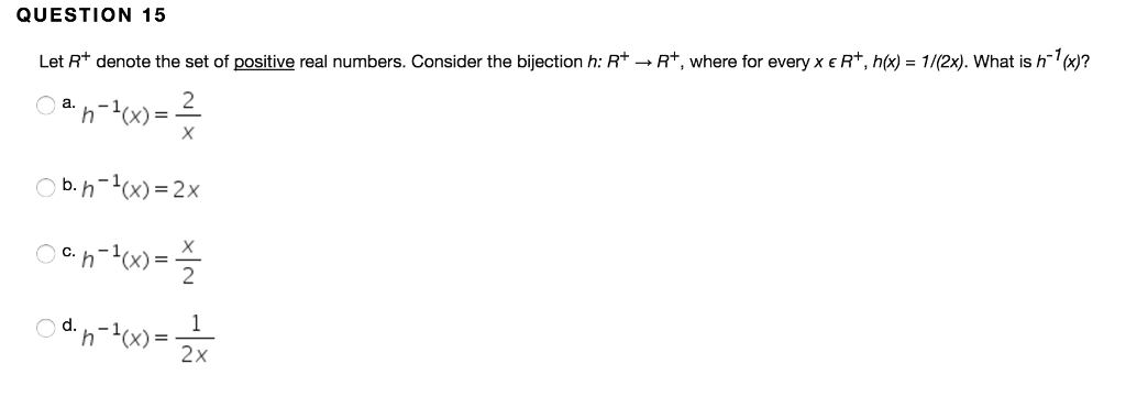 Solved Let R Denote The Set Of Positive Real Numbers