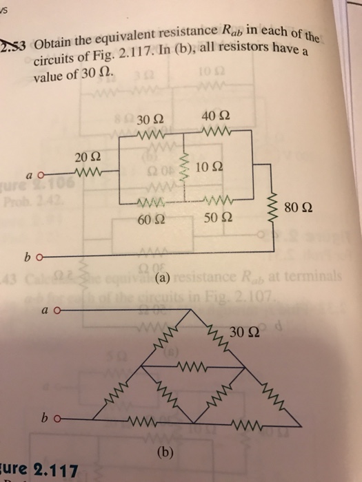 Solved Obtain the equivalent resistance R_ab in each of the | Chegg.com