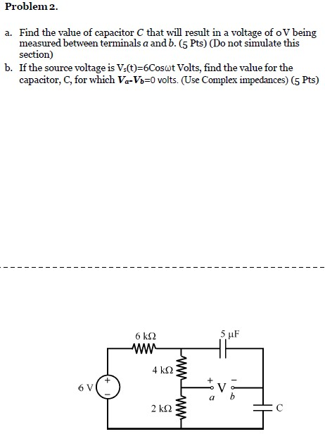 Solved Find the value of capacitor C that will result in a | Chegg.com