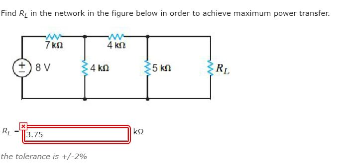 Solved Find RL in the network in the figure below in order | Chegg.com