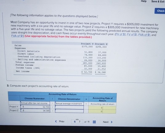 Solved Heip Save & Exit Check The following information | Chegg.com