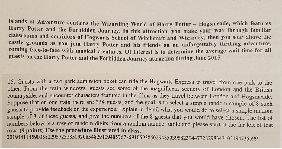 Solved Islands of Adventure contains the Wizarding World of | Chegg.com