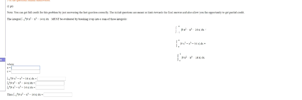 Solved Call an improper definite integral type 1 if it is | Chegg.com