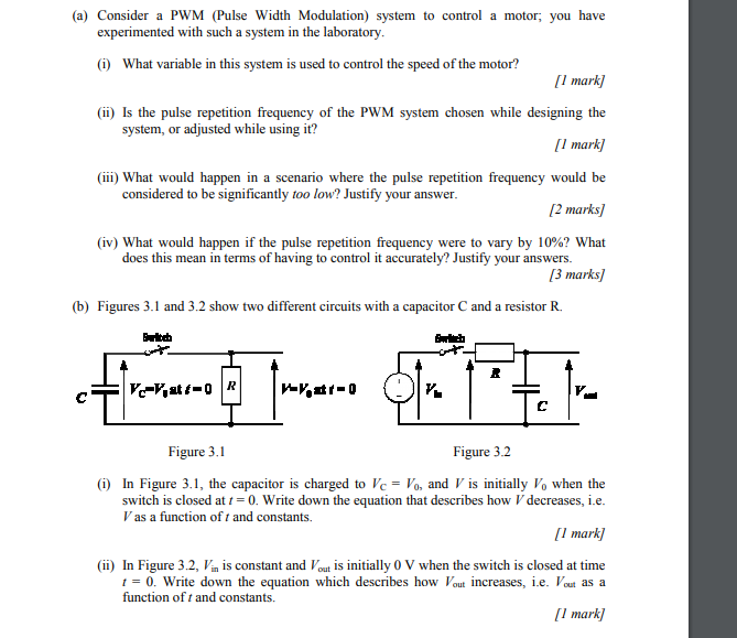 Solved (a) Consider a PWM (Pulse Width Modulation) system to | Chegg.com