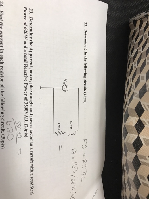 Solved Determine f_c in the following circuit. Determine | Chegg.com