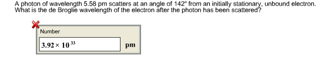 Solved A photon of wavelength 5.58 pm scatters at an angle | Chegg.com