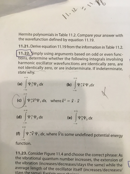 Hermite polynomials in Table 112. Compare your answer | Chegg.com