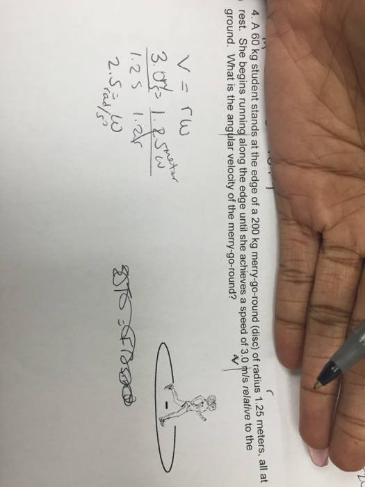 Solved A 60 kg student stands at the edge of a 200 kg | Chegg.com