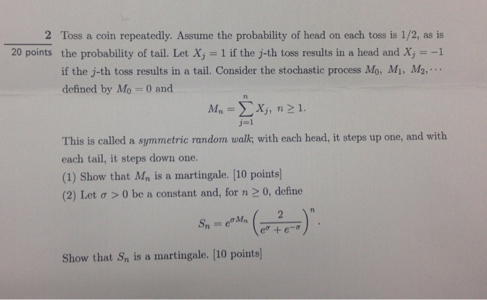 Solved Toss a coin repeatedly. Assume the probability of | Chegg.com
